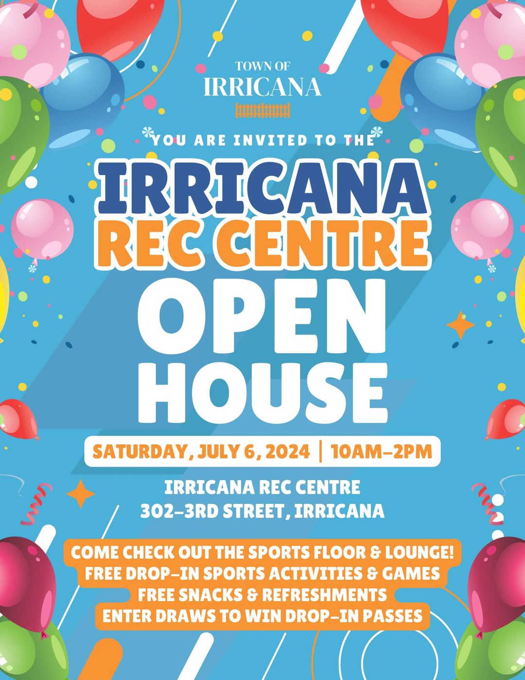 Irricana Rec Centre Open House (FREE DROP-IN!) | Village of Beiseker